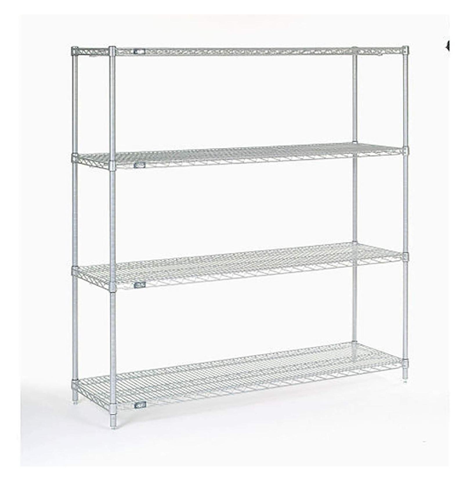 ZRQarq 12" x " x 63", 4 Tier Adjustable Wire Shelving Unit, NSF Listed ...