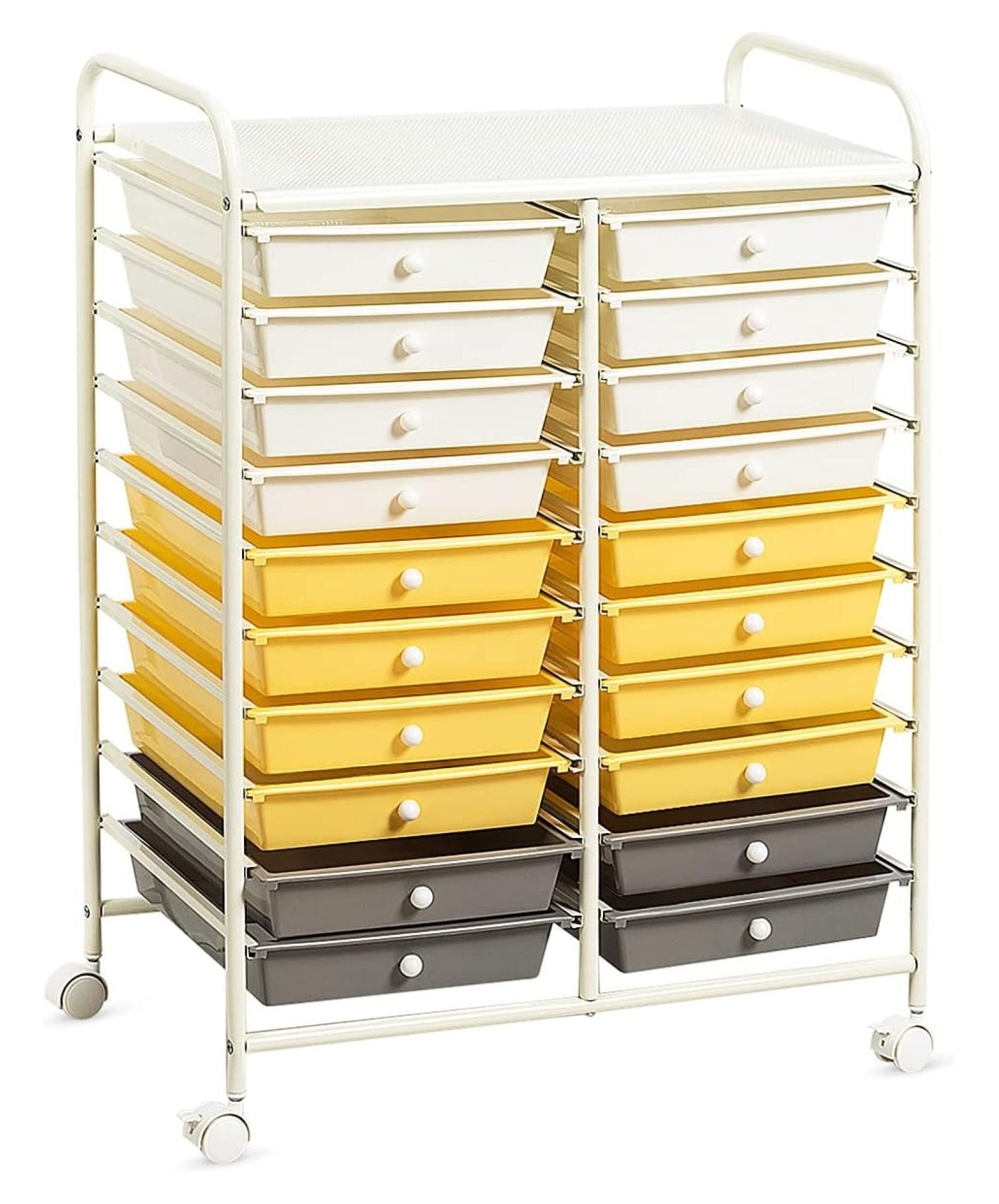 ZRQarq 20-Drawer Rolling Storage Cart, Multifunctional Art Craft ...