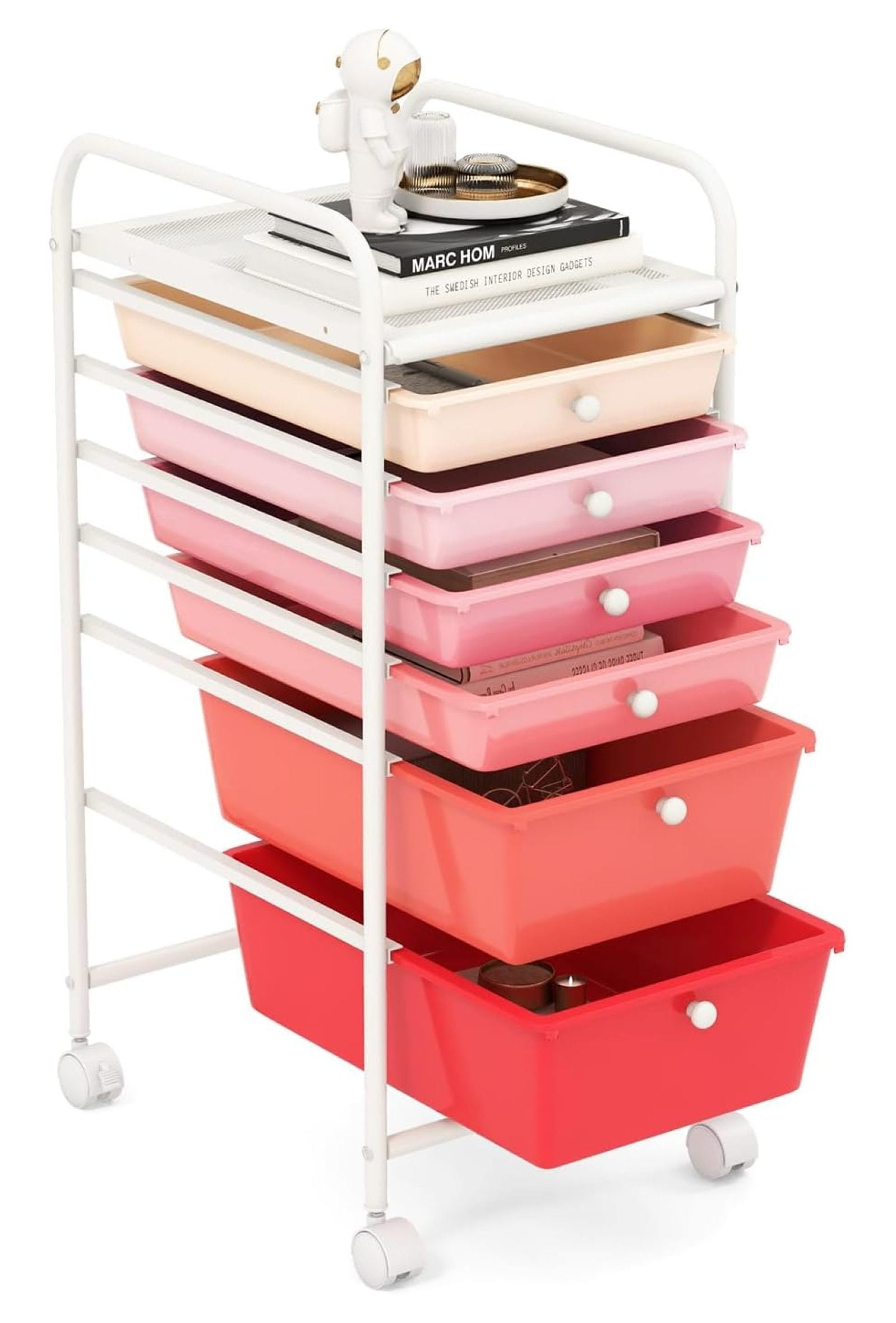 ZRQarq 6-Drawer Rolling Storage Cart, Multifunctional Art Craft ...