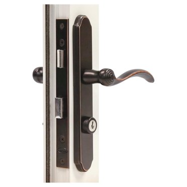 Larson Certified Mortise Handled Storm Door with Inside Key Lock, Brass ...