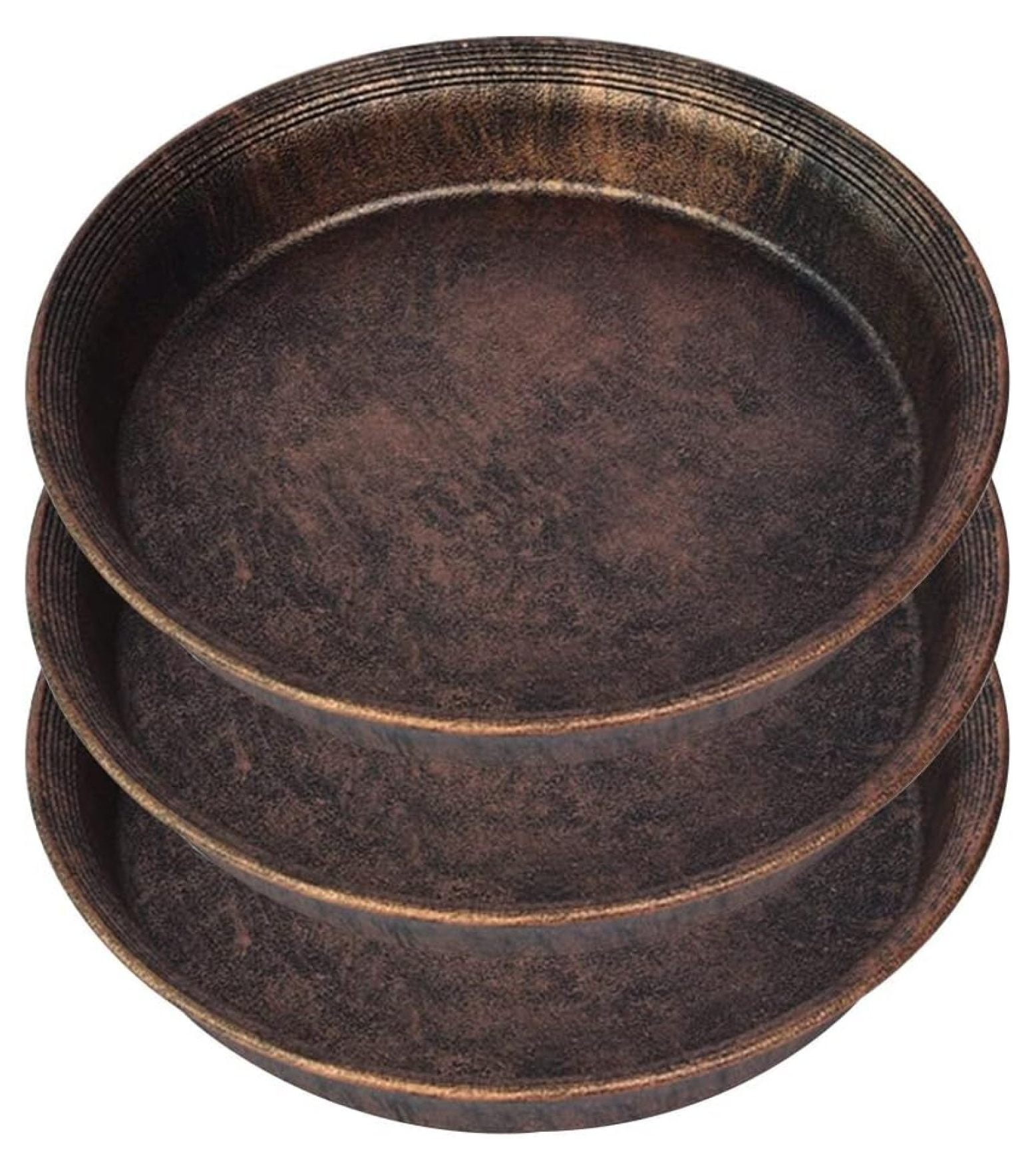 ZRQarq Decorative Rustic Plant Saucer Medieval Antique Metal Look ...