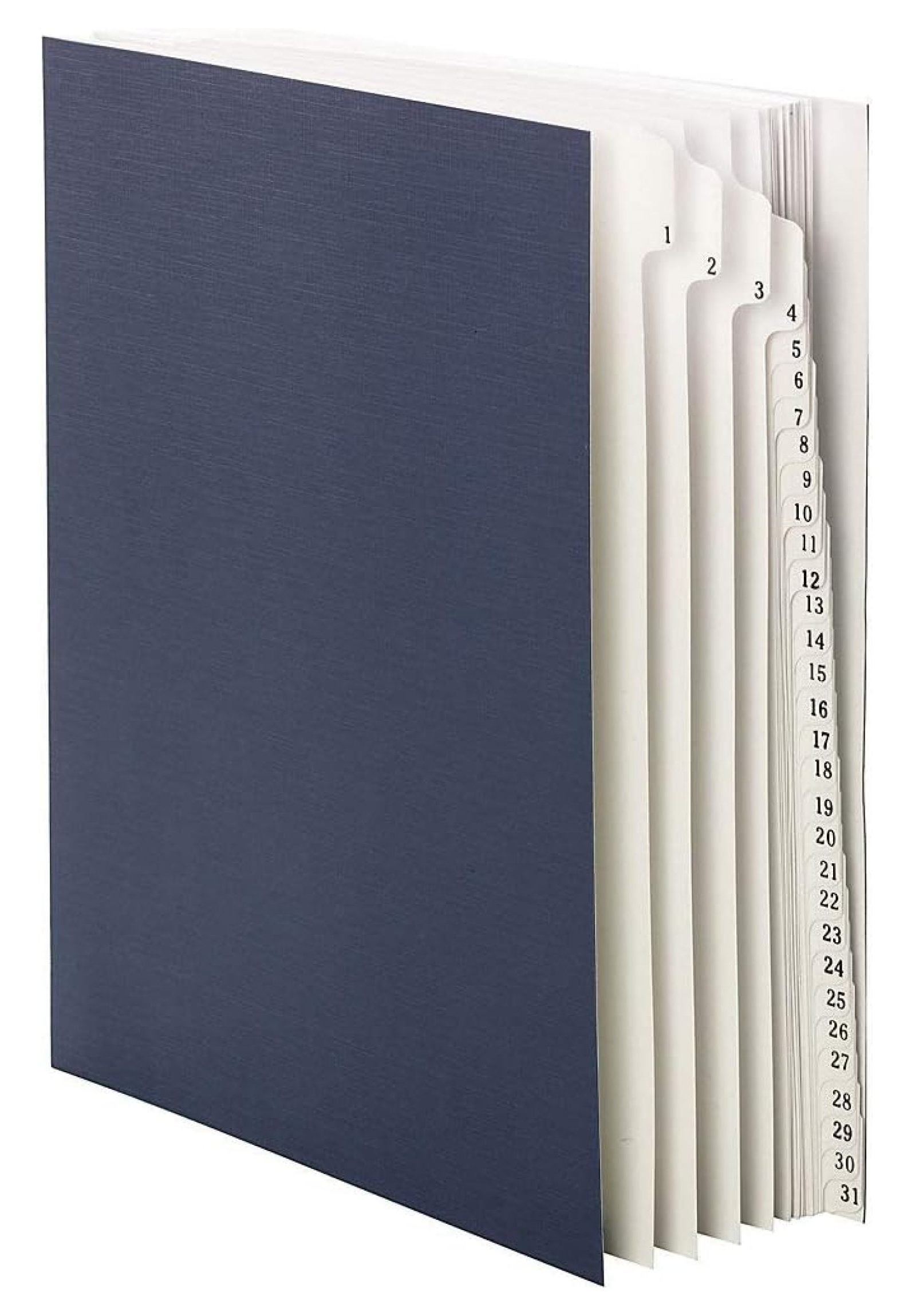 ZRQarq Desk File/Sorter, Daily (1-31), 31 Dividers, Letter Size, Dark ...