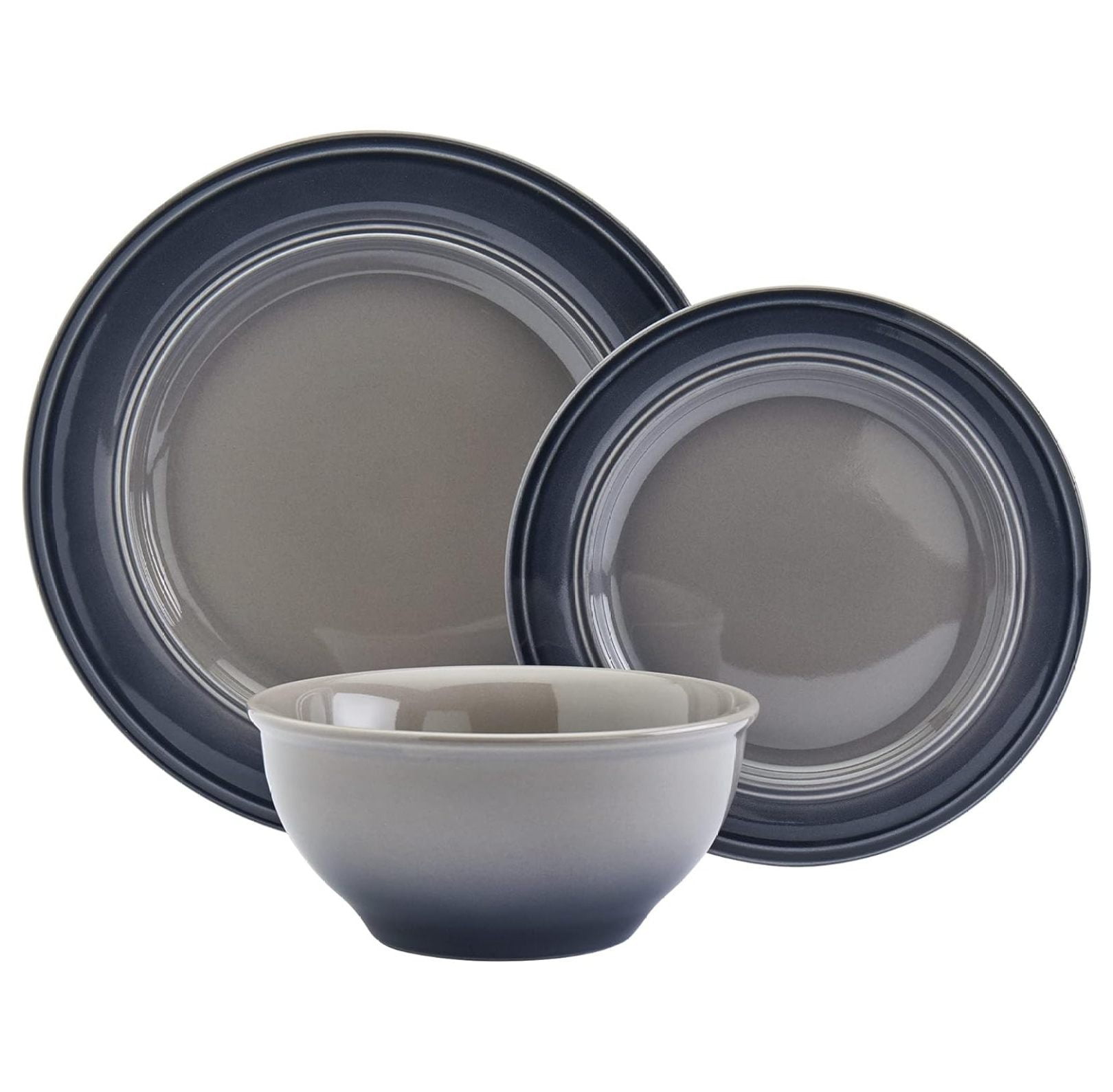 ZRQarq Festival Dinnerware Collection- Round Durable Stoneware Bold ...