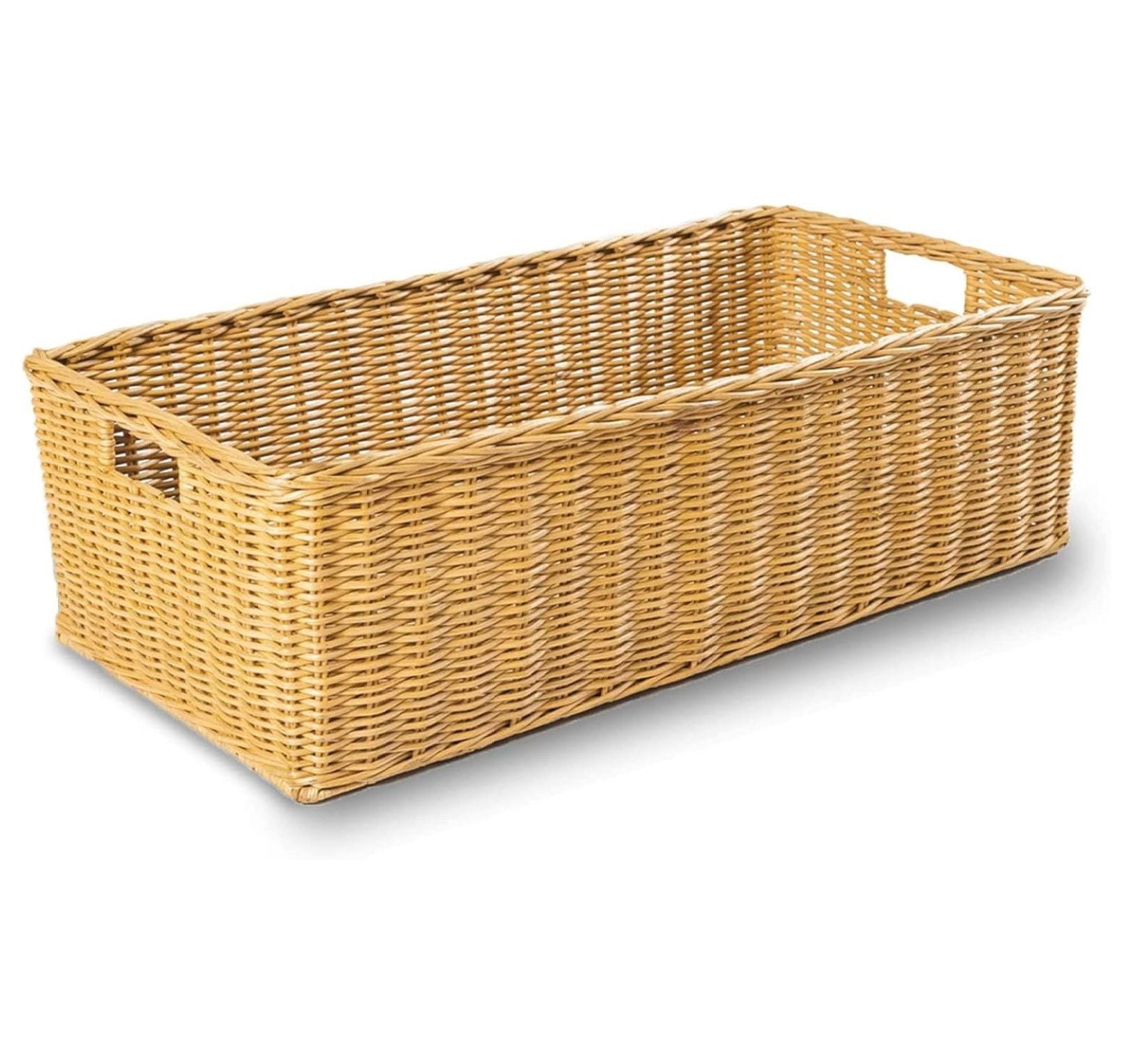 ZRQarq Long Low Wicker Basket, Extra Large, 28.5 in L x 15 in W x 9 in ...