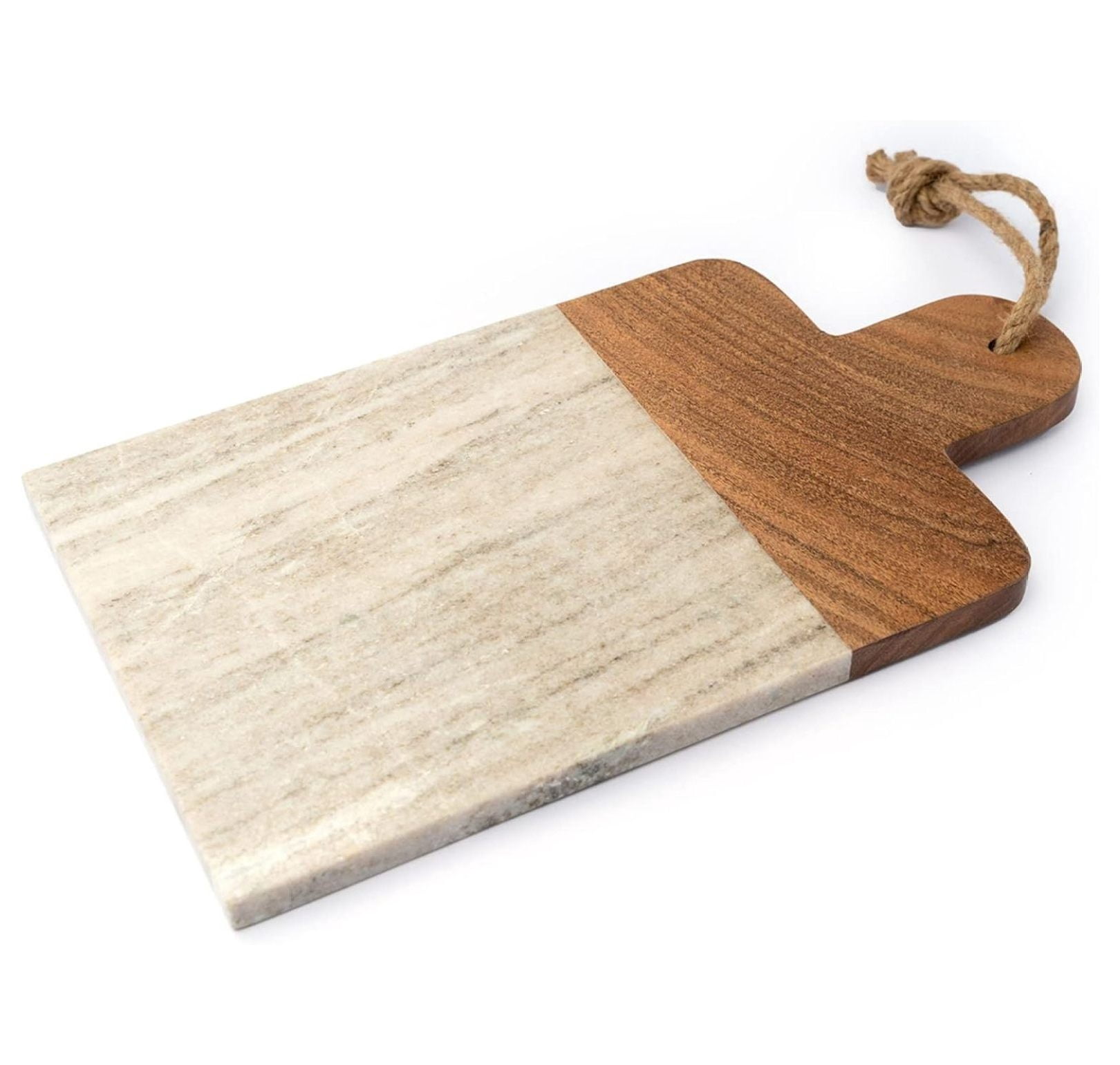 ZRQarq Marble Collection 14 in. Rectangle Cutting Board - Brown Wood ...