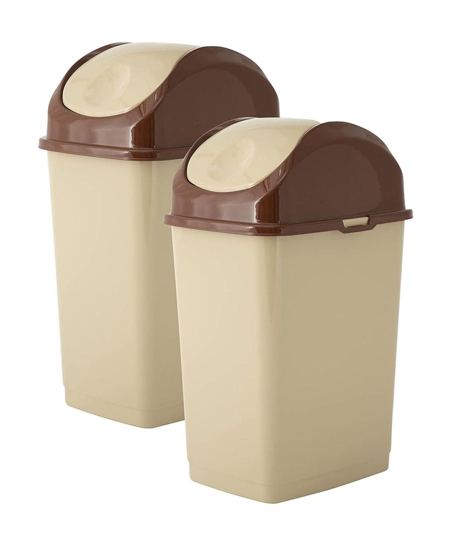 ZRQarq Medium Trash Can with Lid 4.5 Gallon Plastic Swing Top Garbage ...