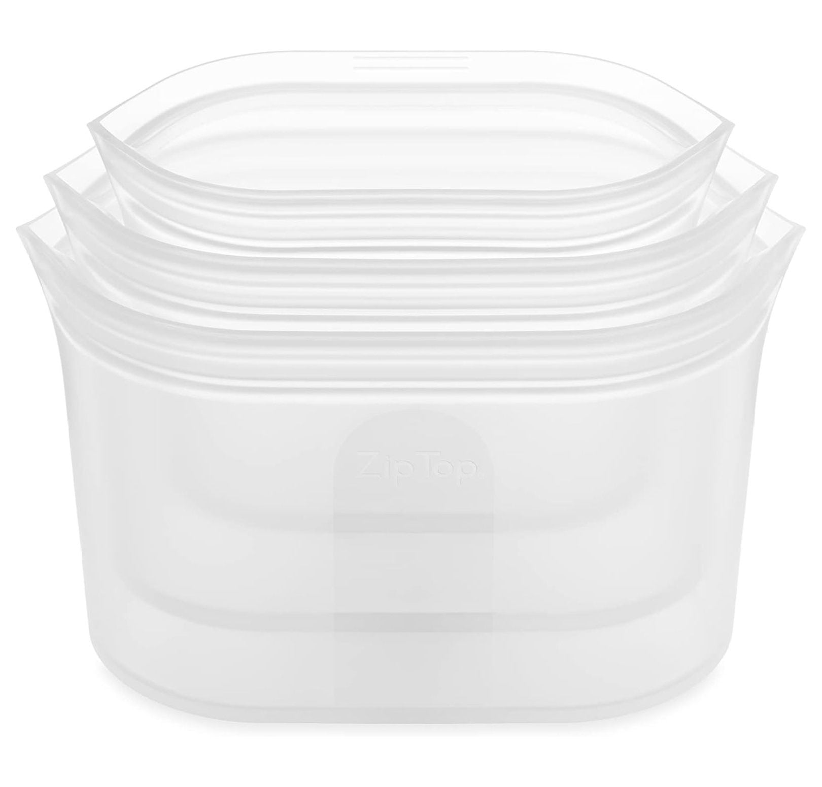 ZRQarq Reusable Food Storage Bags | 3 Dish Set [Frost] | Silicone Meal ...