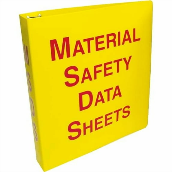 ZRS641 Safety Data Sheets (SDS) Binder, 3-Ring, 1-1/2", Red/Yellow ...