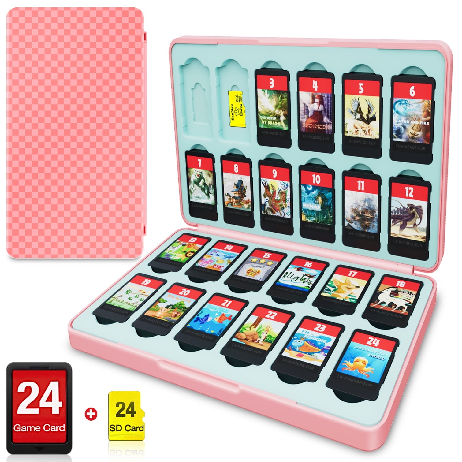 ZRZLMVP Switch Game Case Holder for Nintendo Switch/OLED/Lite Game Card, Switch Game Holder with ...