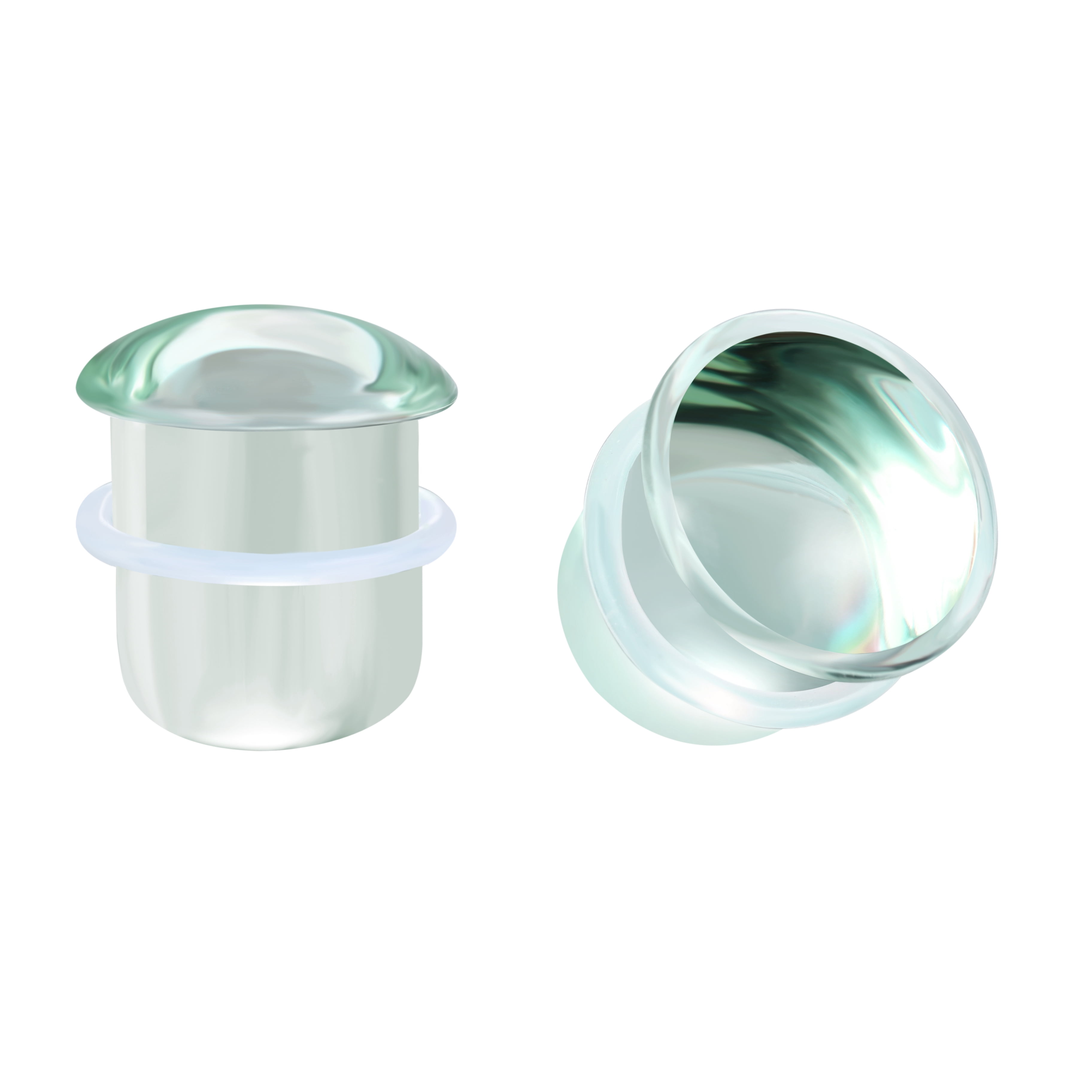 ZS 1 Pair 3-25MM Single Flare Ear Plugs Tunnels Glass Ear Gauges Ear ...