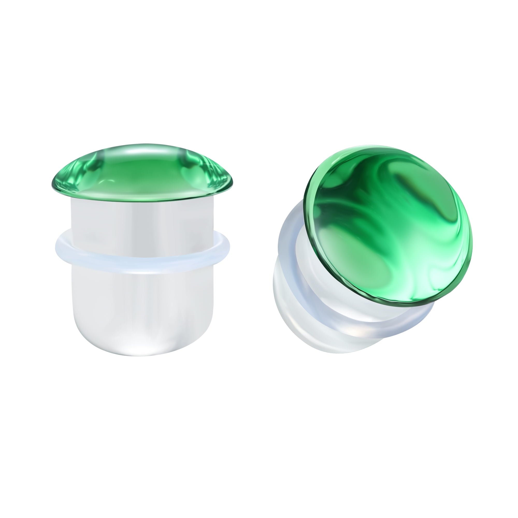 ZS 1 Pair 3-25MM Single Flare Ear Plugs Tunnels Glass Ear Gauges Ear ...