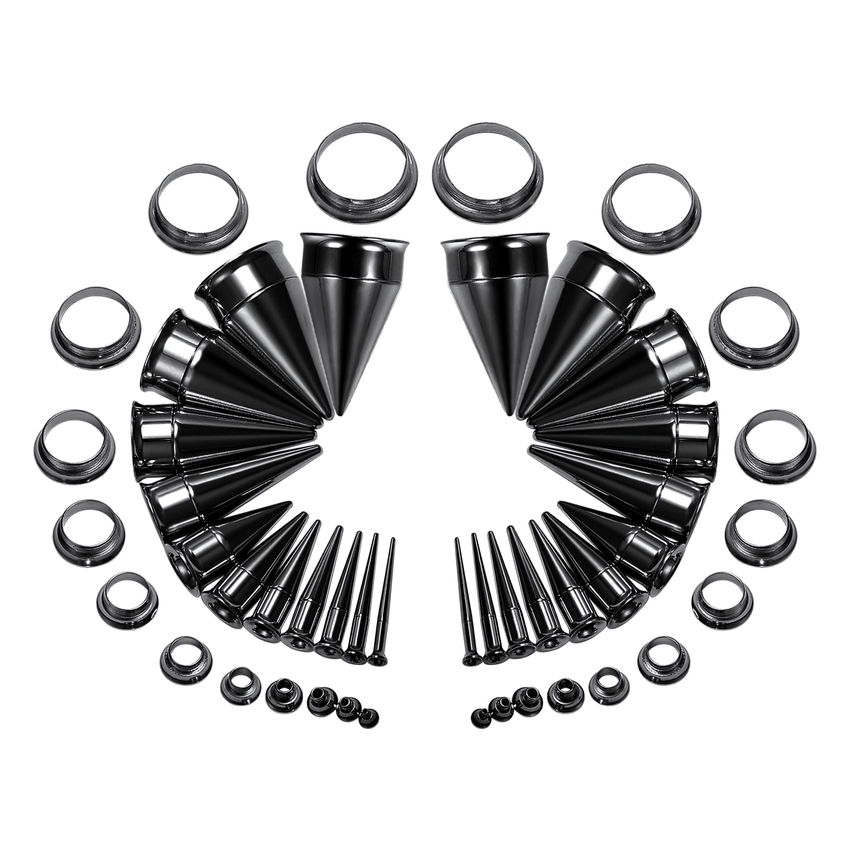 ZS 1 Pair Double Flare Ear Tunnel Plugs Expander Screw Fit Ear ...