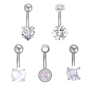 G23 Best Titanium 14G Belly Button Rings Navel Rings Belly Rings 3/8 ...
