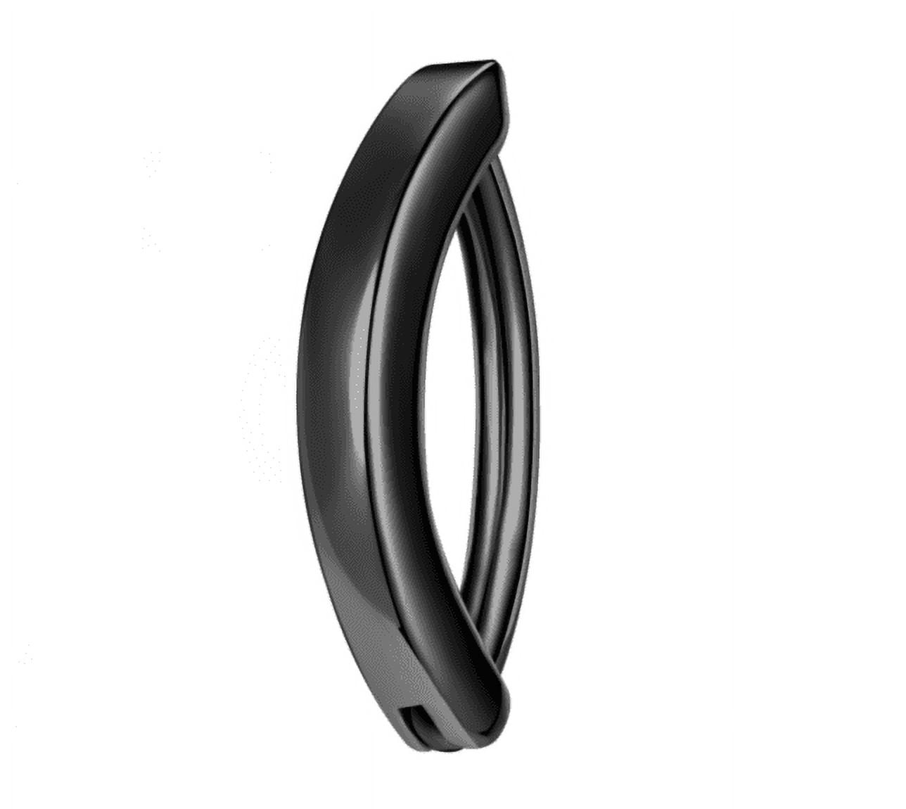 ZS 14G Clicker Belly Barbell Rings Plating Black 925 Sterling Silver ...