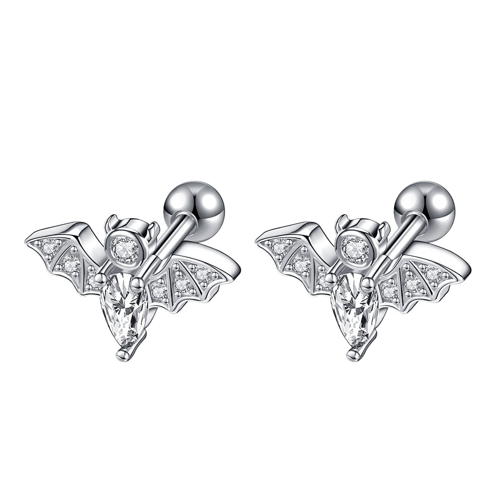 ZS 16G 1 Pair Bat Stud Earring Punk Style Cartilage Conch Helix ...