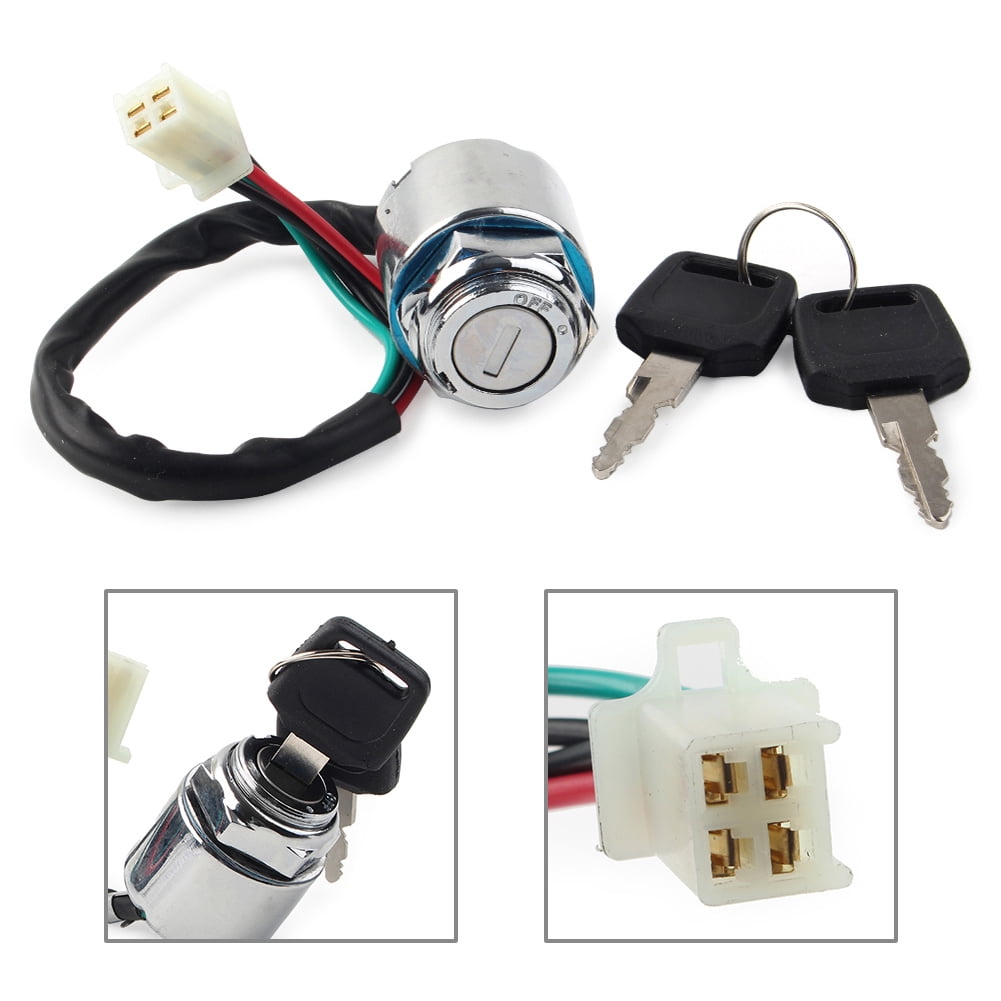 ZS 1set Motorbike 4-Wire Chinese Ignition Keys Switch For Taotao ATV ...