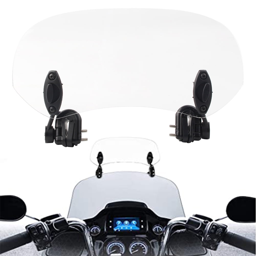 ZS 280mm Motorbikes Adjustable Clip-On Windshield Extension Spoiler ...