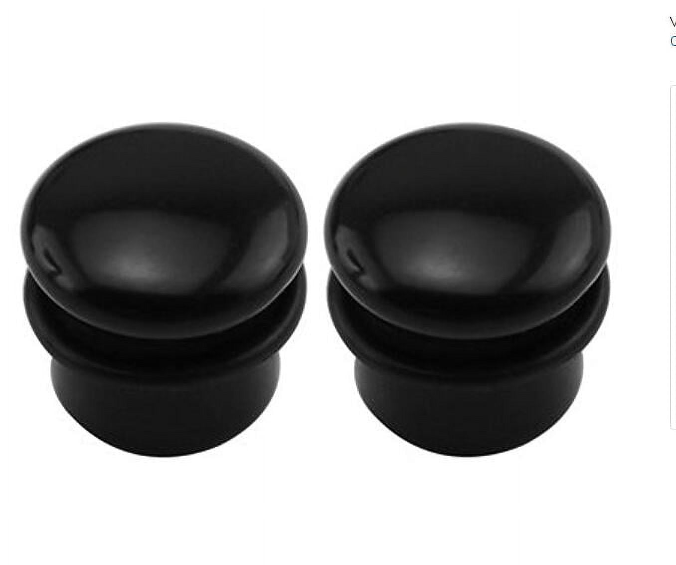 ZS 2Pcs Black Single Flared Ear Plug Tunnel Natural Stone Ear Gauges ...