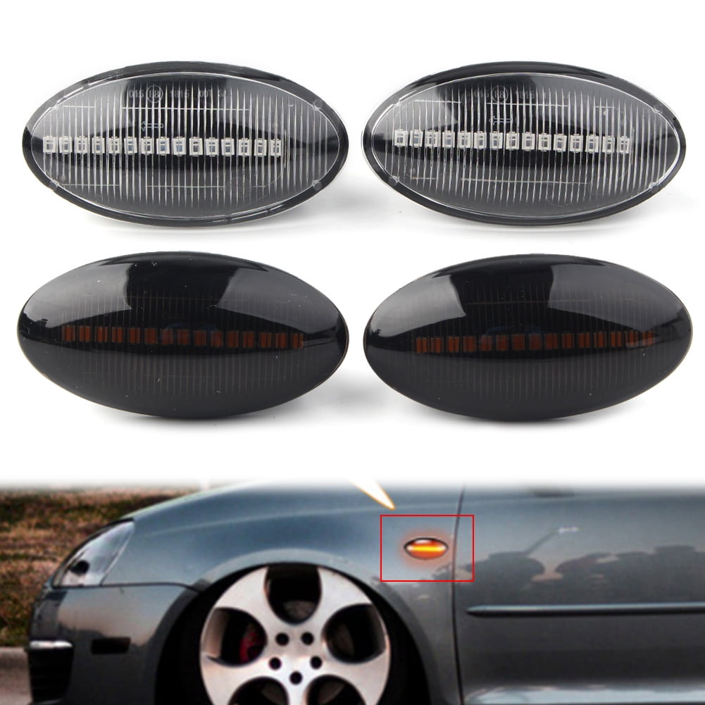 ZS 2Pcs Car LED Dynamic Side Marker Turn Signal Blinker Light For ...
