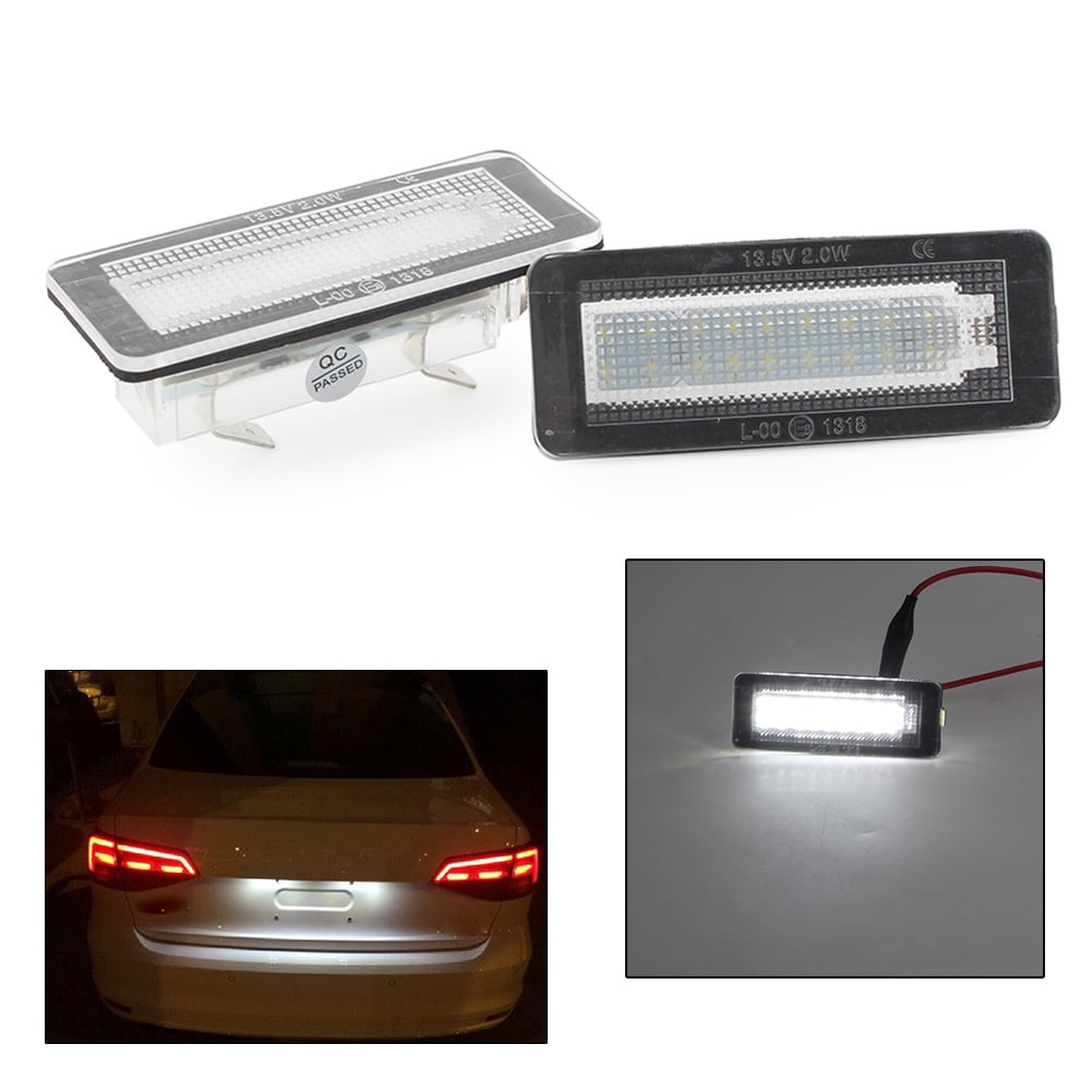 ZS 2Pcs Car LED Number License Plate Light Lamp For Smart Fortwo Coupe ...