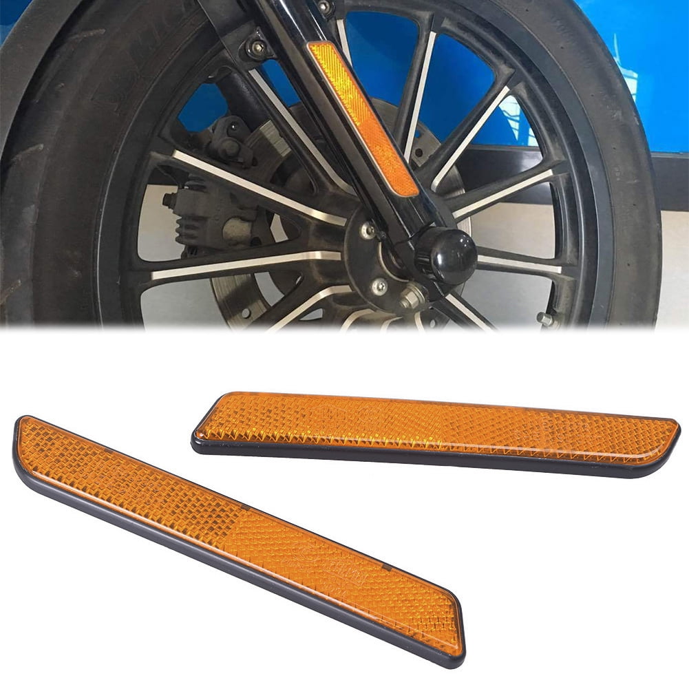 ZS 2Pcs Motorcycle Front Fork Leg Reflectors For Harley Lower Legs ...
