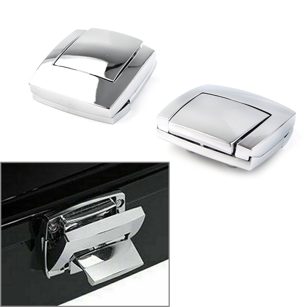 ZS 2x Chrome Motorcycle Pack Trunk Lock Latches For Harley Davidson ...