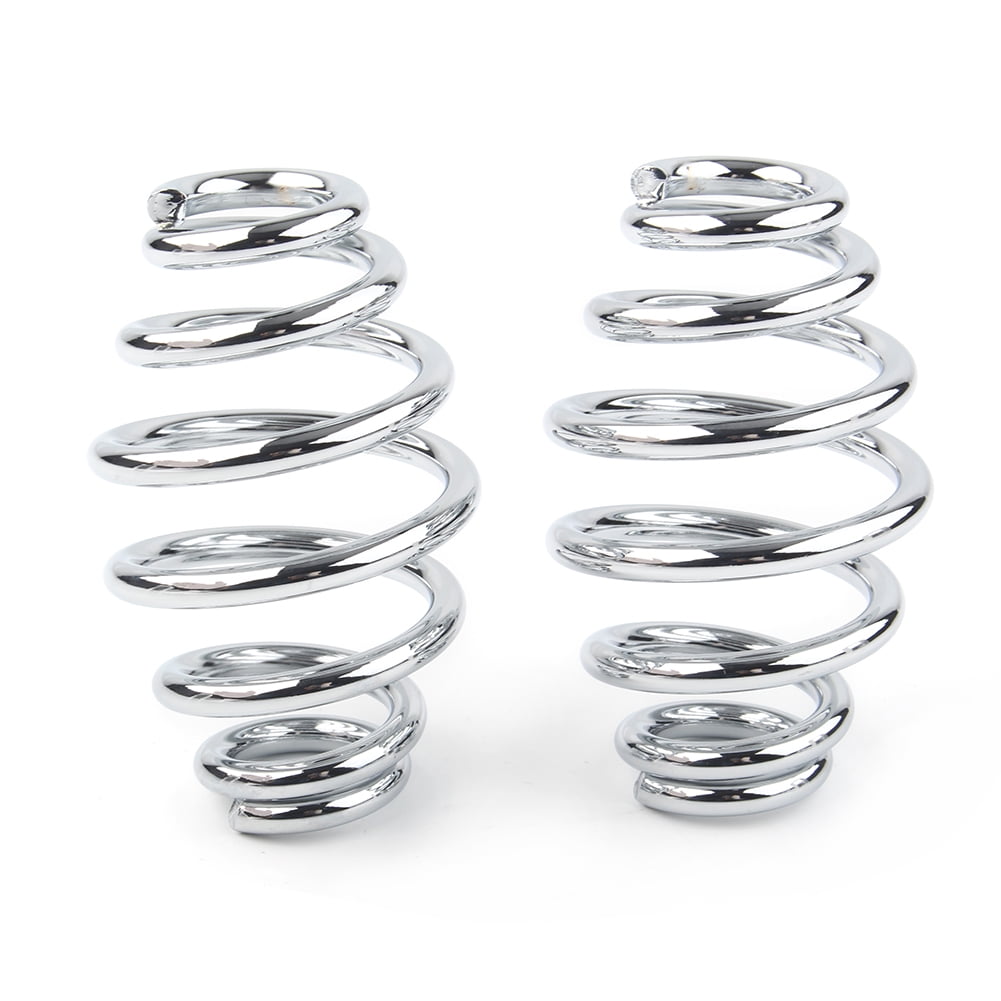 ZS 3" Silver Universal Motorcycle Solo Seat Springs Barrel Coiled 3 ...