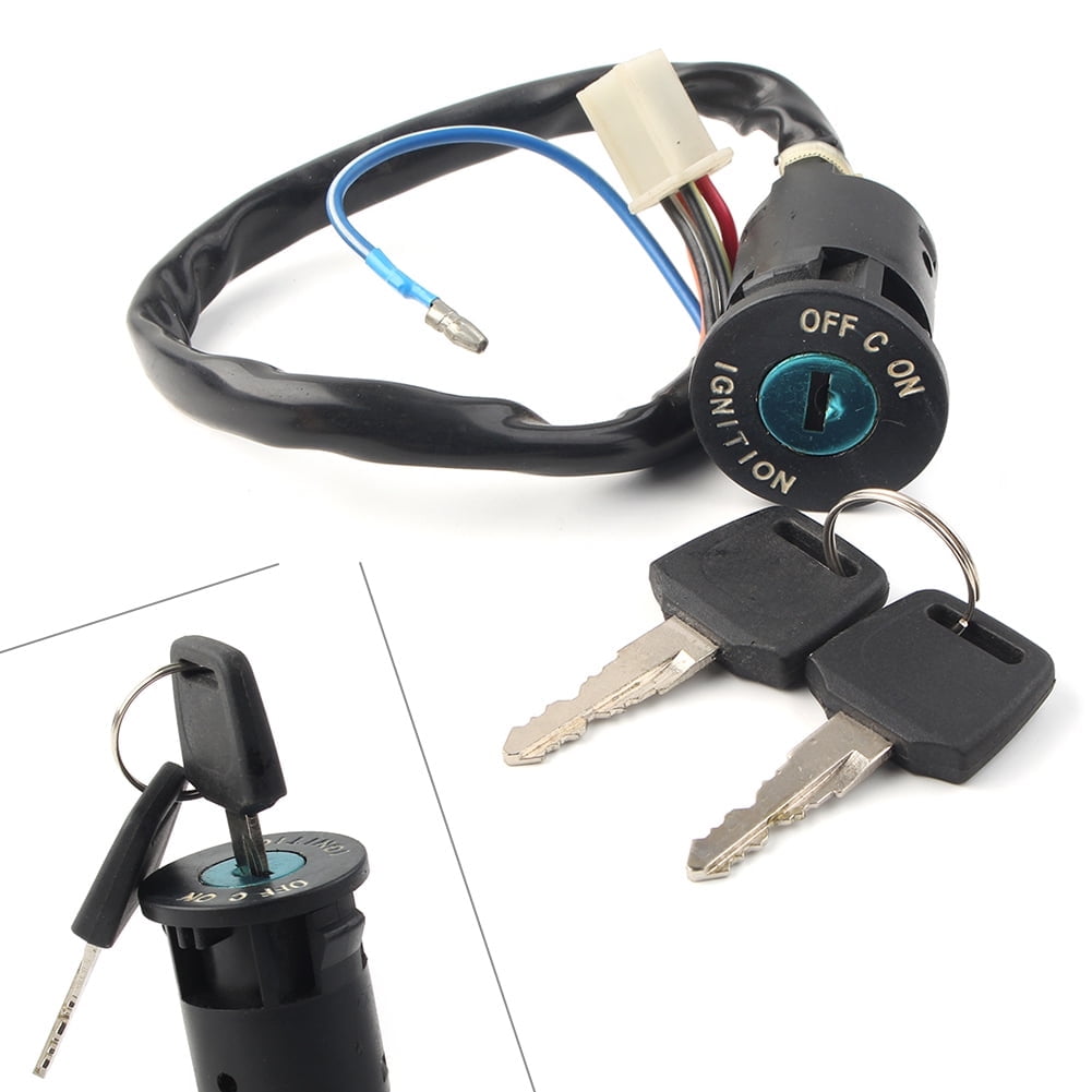 ZS 4 Wires Motorbike Ignition Switch Key with Cap For Chinese ATV 125cc ...