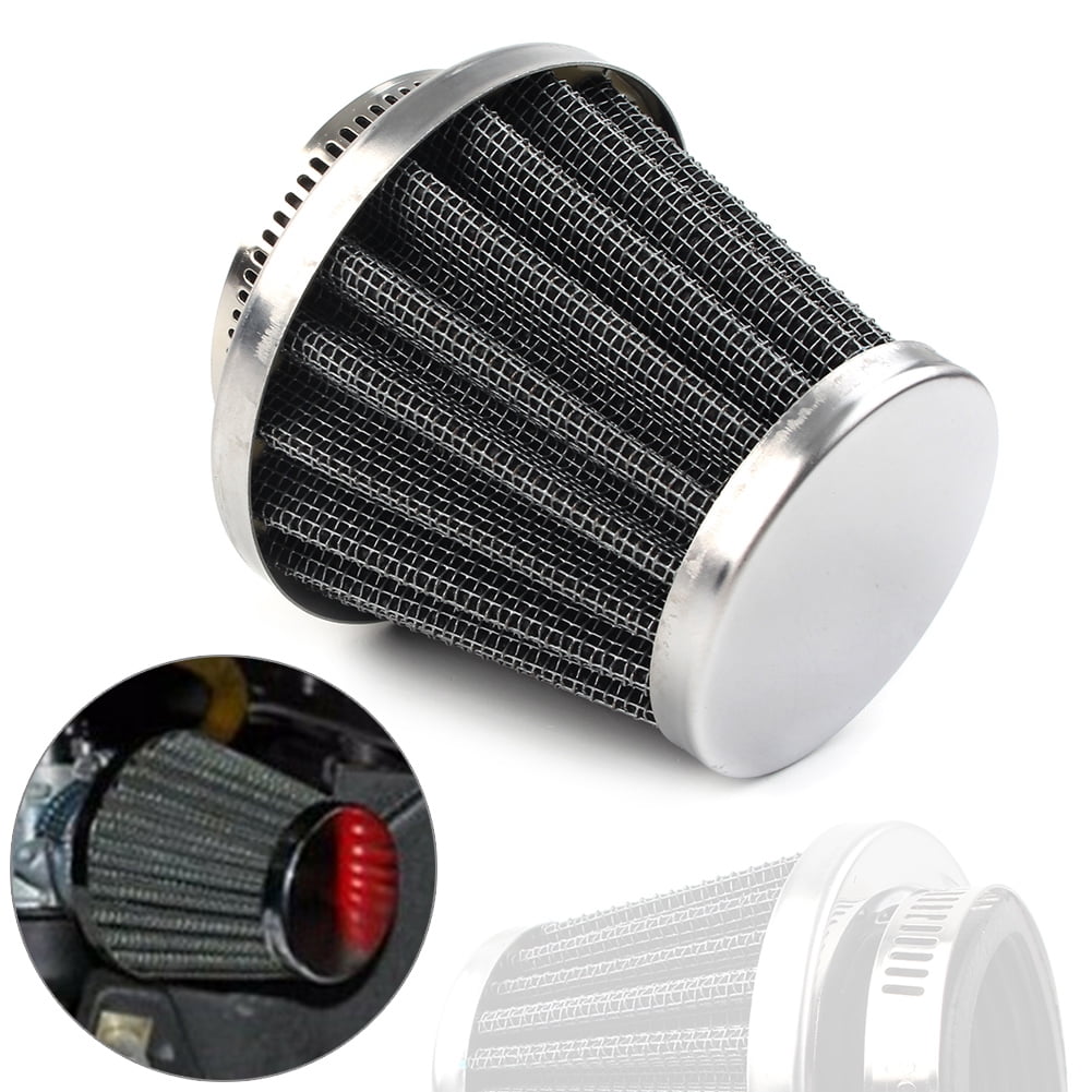 ZS 42mm Universal Chrome Motorbike Air Filter Cleaner for Dirt Pit Quad ...