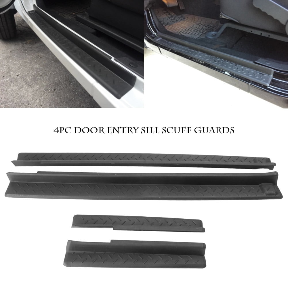 ZS 4pcs Car Front Rear Entry Guards Door Entry Sill Scuff Plate for ...