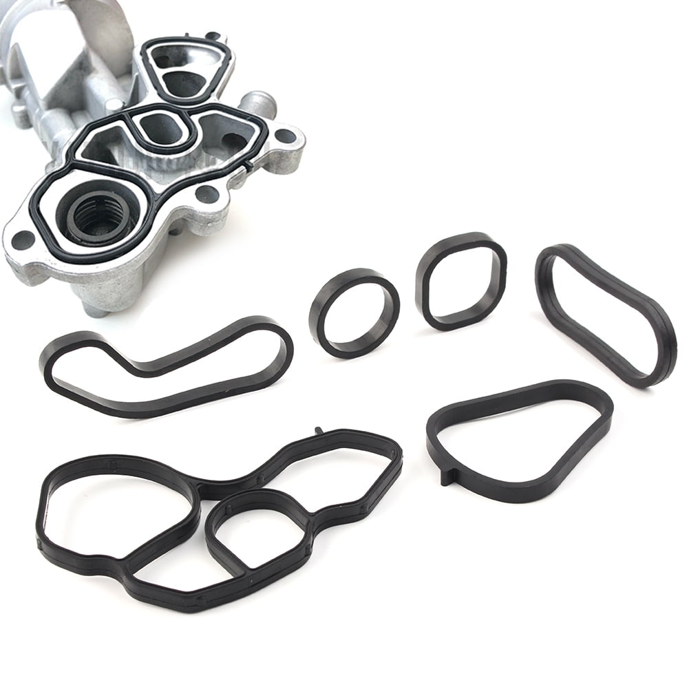 GZYF 6Pcs Car Oil Cooler Engine Oil Filter Housing Gasket Kits, Rubber ...