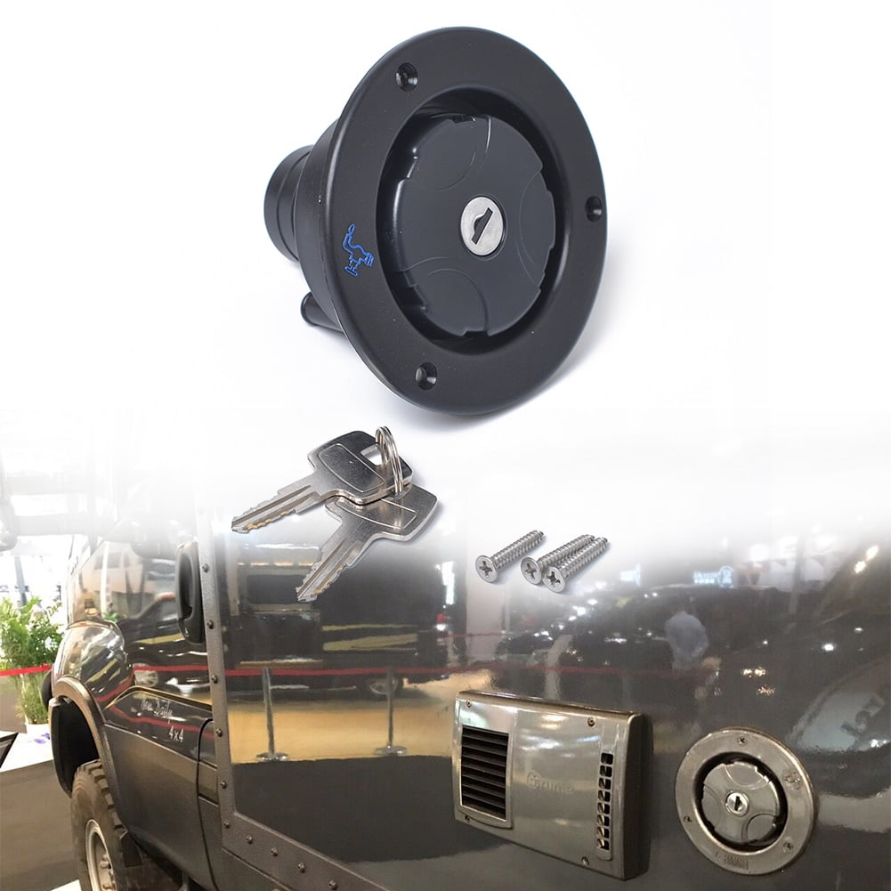 ZS Black Locking Gravity Water Inlet Fill Dish Hatch Lock for RV Camper ...