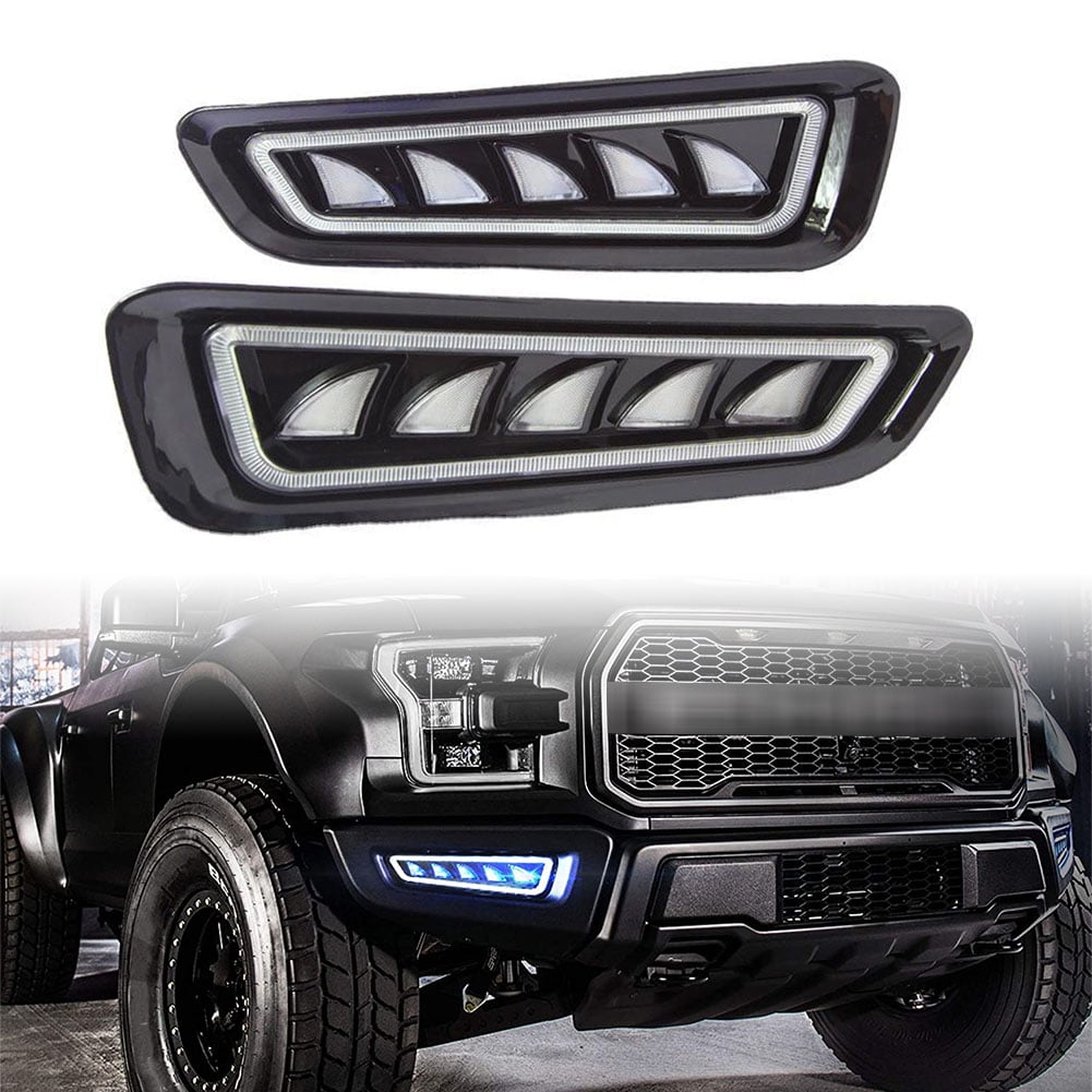ZS Car Auto LED Fog Light Kit White/Blue/Yellow Triple Color Turn ...