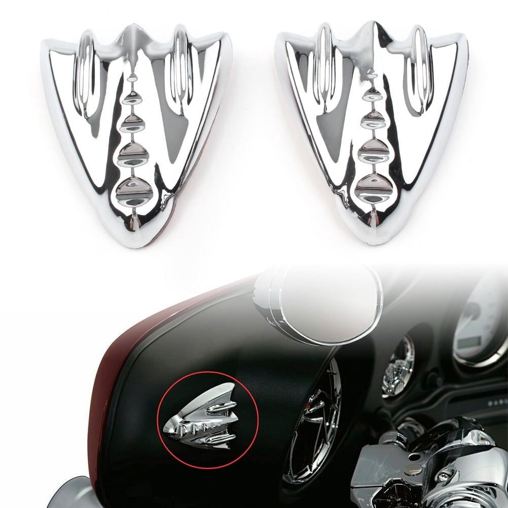 ZS Chrome Motorcycle Inner Fairing Mirror Block Off Cover Plates for ...