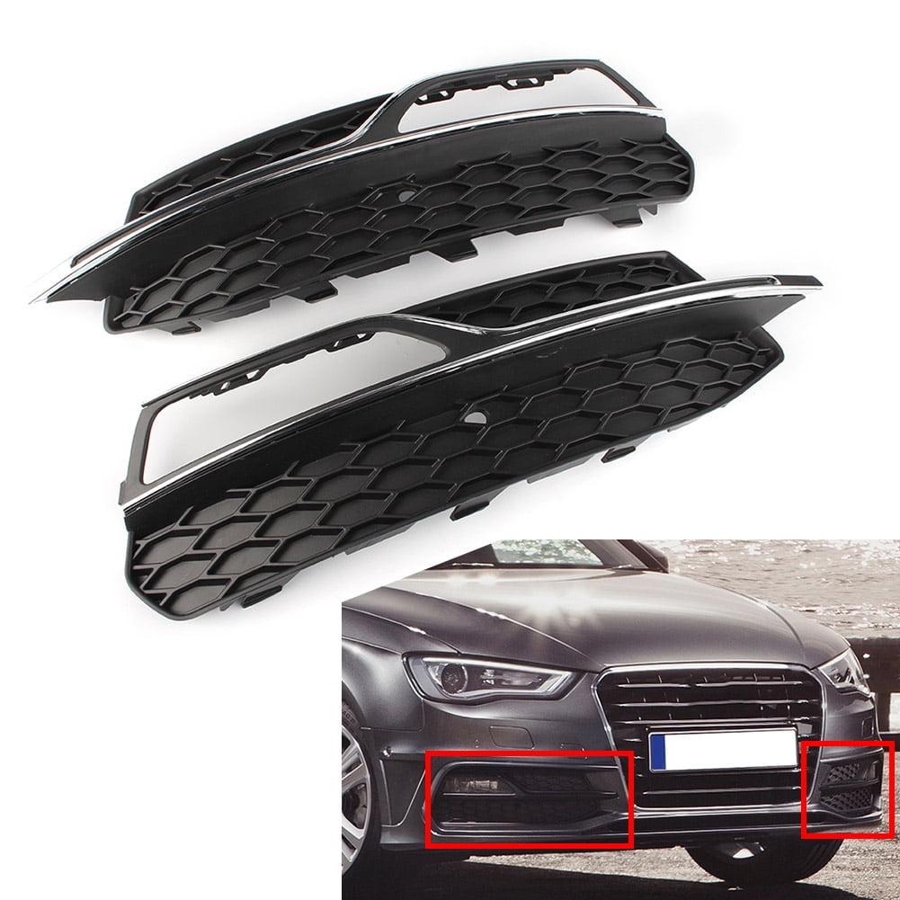ZS Front Lower Bumper Fog Light Covers Fit Audi A3 8V Pre-Facelift 13 ...