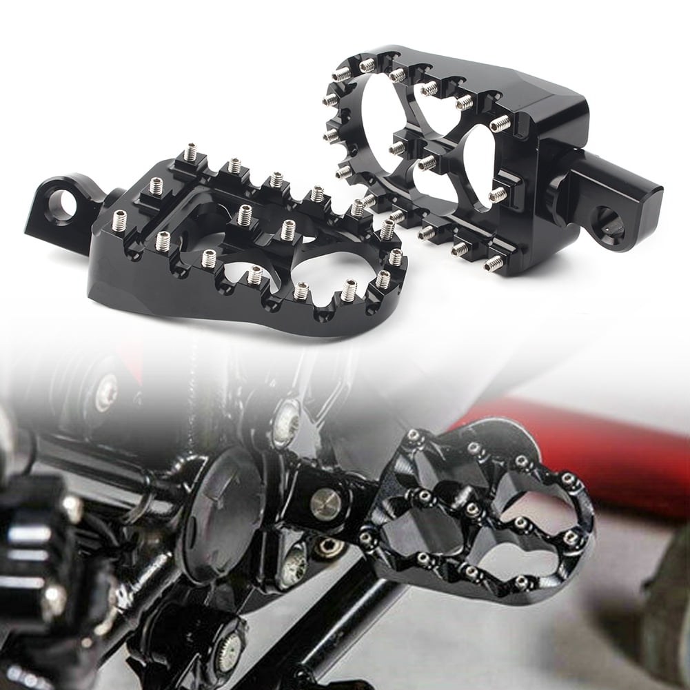 ZS MX Style Motorcycle Footpegs Wide Foot Peg For Harley Davidson Dyna ...