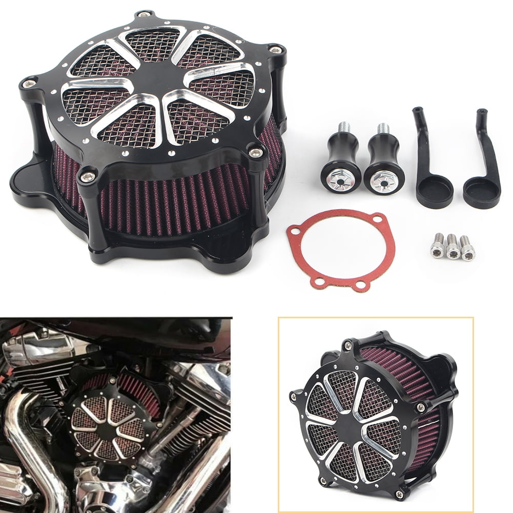 ZS Motorcycle Air Cleaner Air Filter For Harley Touring Dyna Softail ...