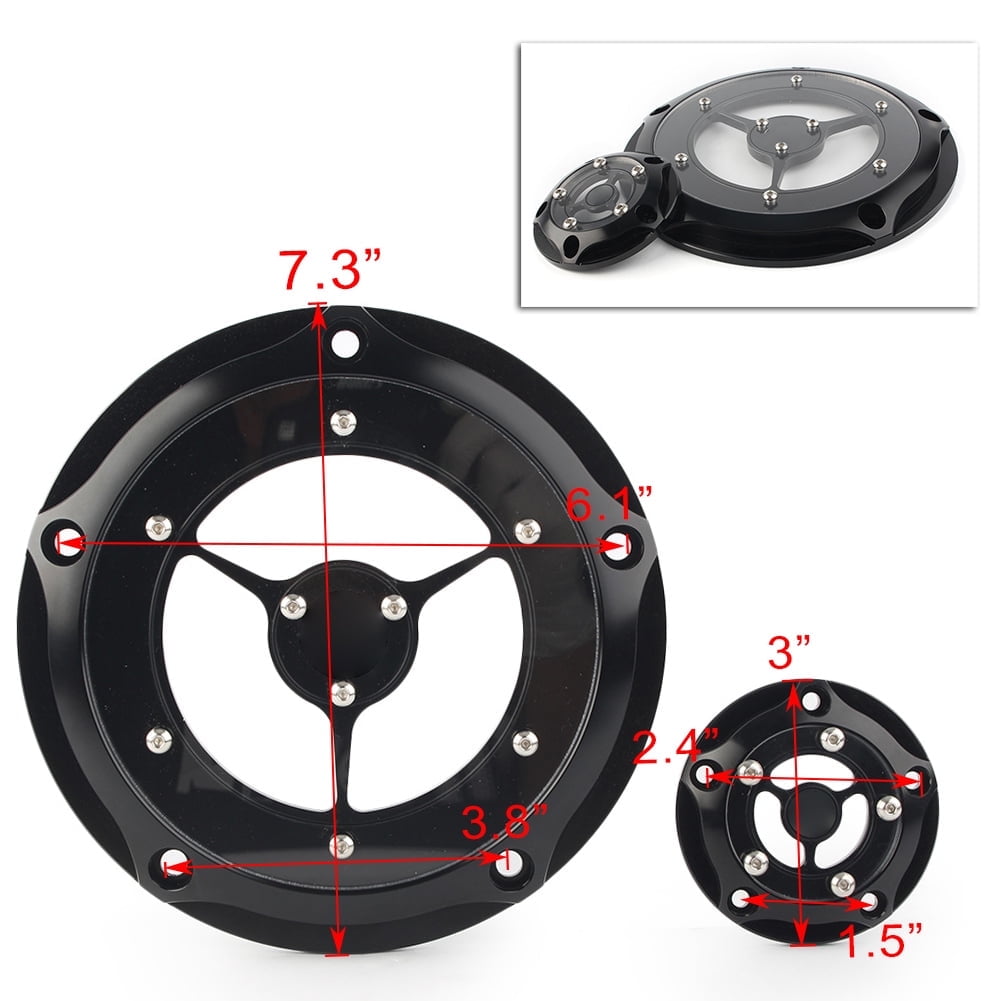 ZS Motorcycle Black Derby Timing Timer Cover For Harley Road King ...
