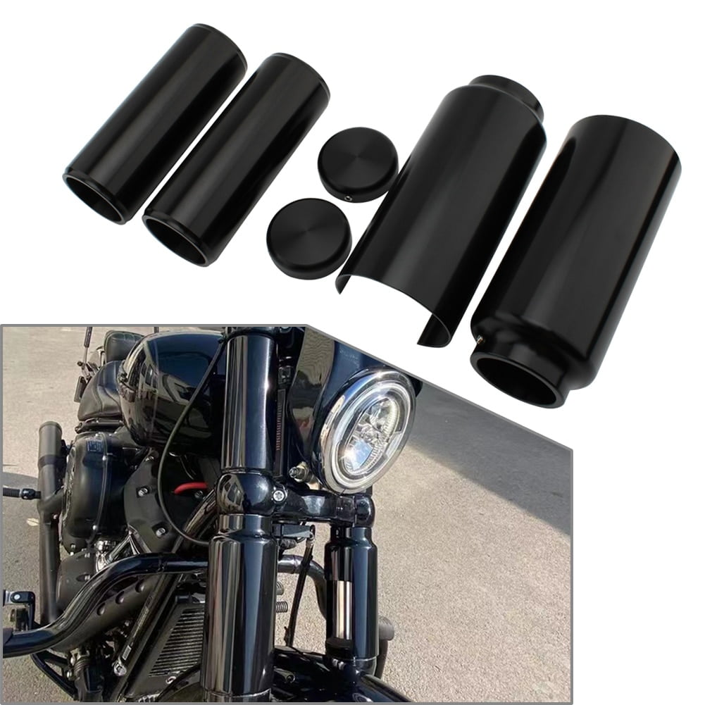 ZS Motorcycle Chrome Full Fork Cover Set For Harley Davidson Softail M8 ...
