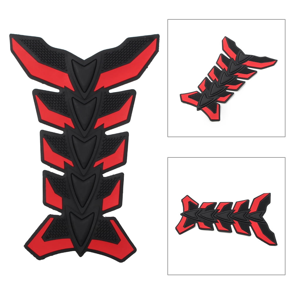 ZS Motorcycle Gas Fuel Oil Tank Pad Fish Bone 3D Decal Sticker ...