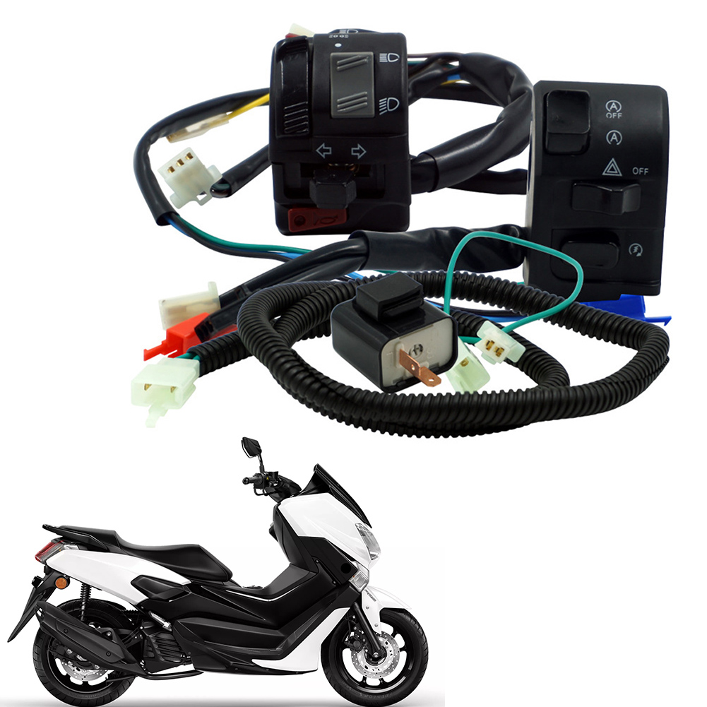 ZS Motorcycle Horn Button Turn Signal Electric Fog Lamp Light Start ...