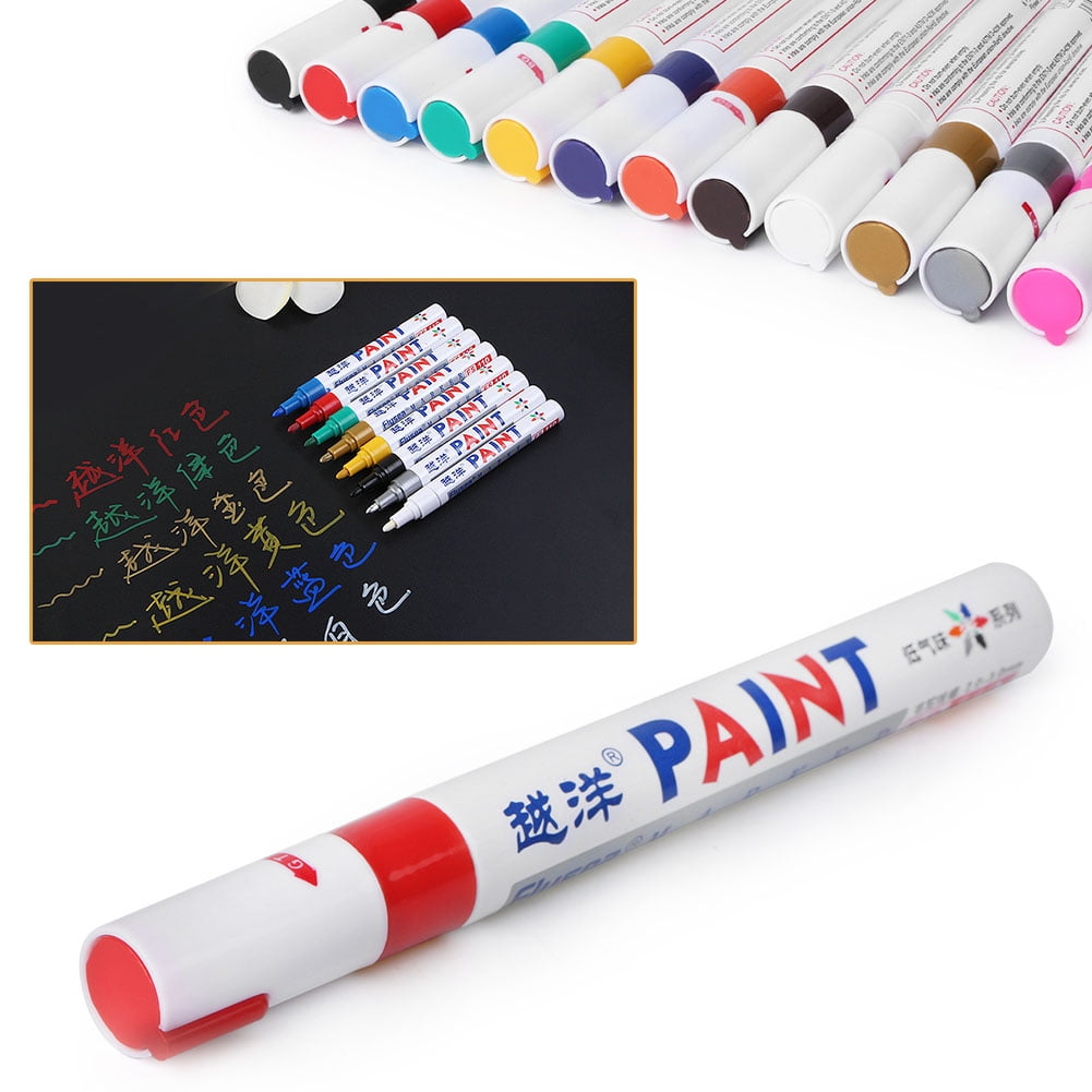 ZS Pink Waterproof Car Tyre Tire Tread Rubber Metal Permanent Paint ...