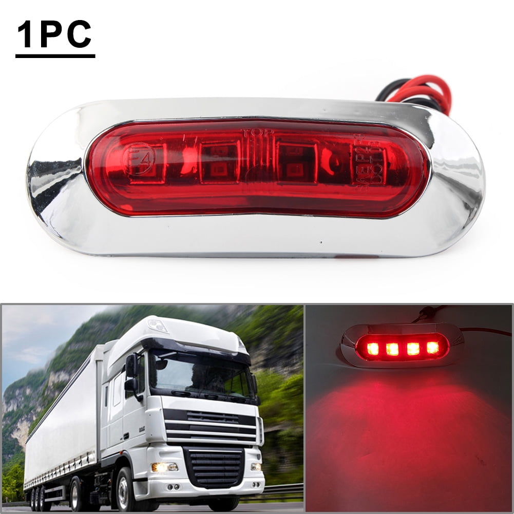 ZS Red 4 LED Side Clearance Marker Light For Car Truck Trailer Pickup ...