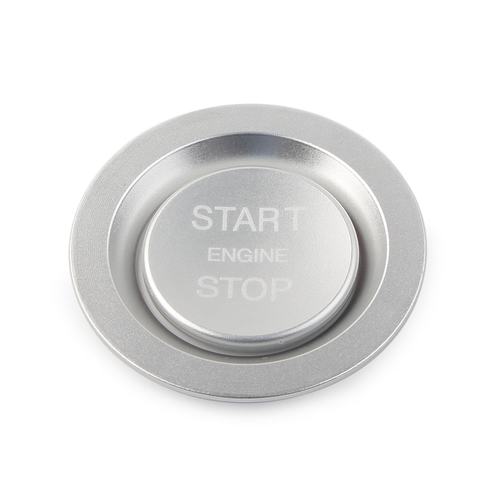 ZS Silver Car Keyless Engine Start Button w/ Ring For Jaguar XF XJ XE F ...