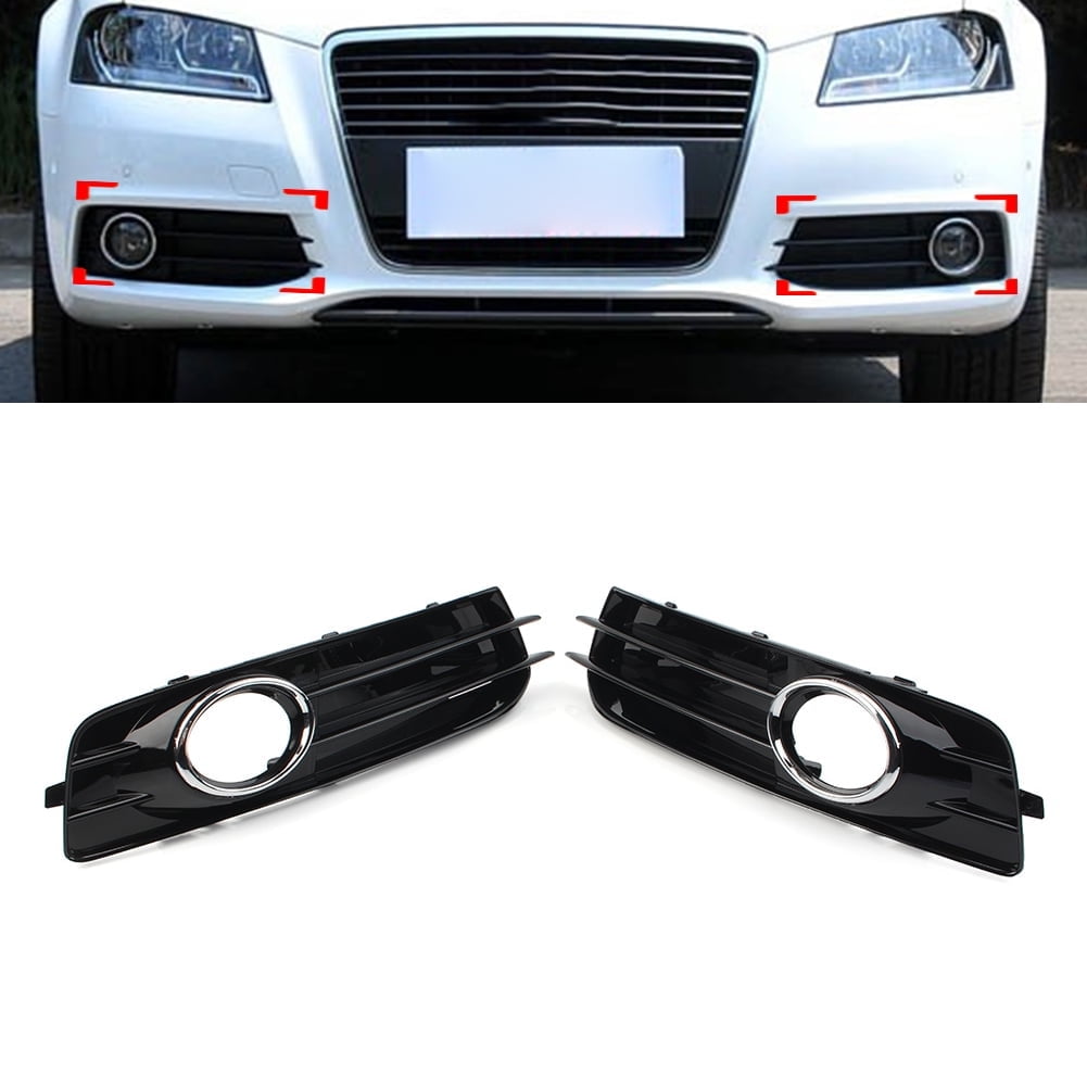 ZS for Audi A3 8P S-Line 2009-12 Front Bumper Fog Light Grille Cover W ...
