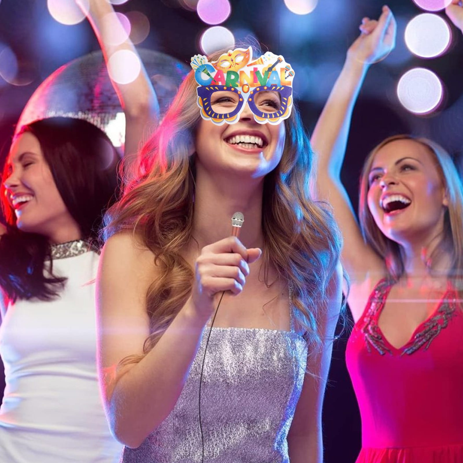 ZSBCMY Carnival Feather Eyeglasses Frame - Colorful Party Decoration ...