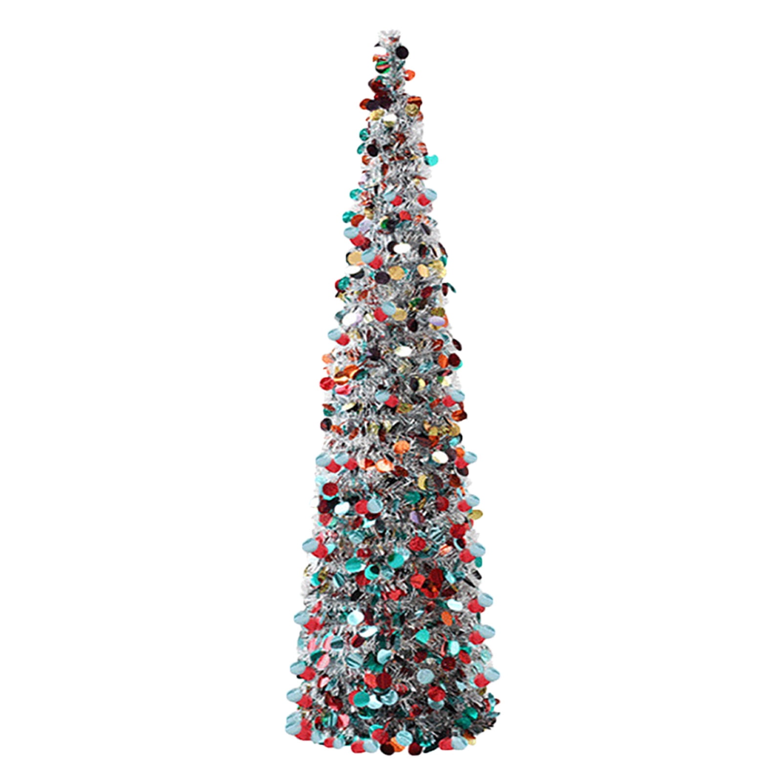 ZSBCMY Colorful Christmas Tree, Retractable Folding Tree, Shiny ...