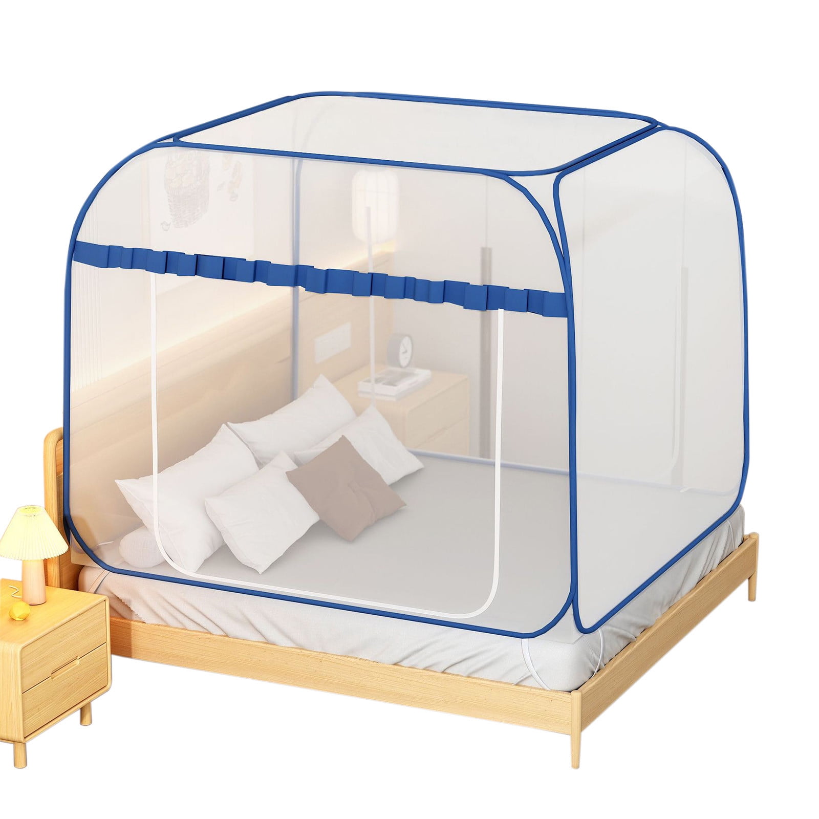 ZSBCMY Double Portable Mosquito Net, Camping Bed Tent, Travel Sleeping ...