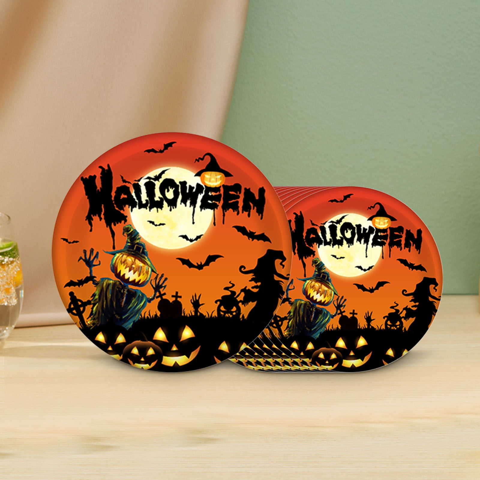 ZSBCMY Halloween Party Decoration Paper Cup Tray, Disposable Paper ...