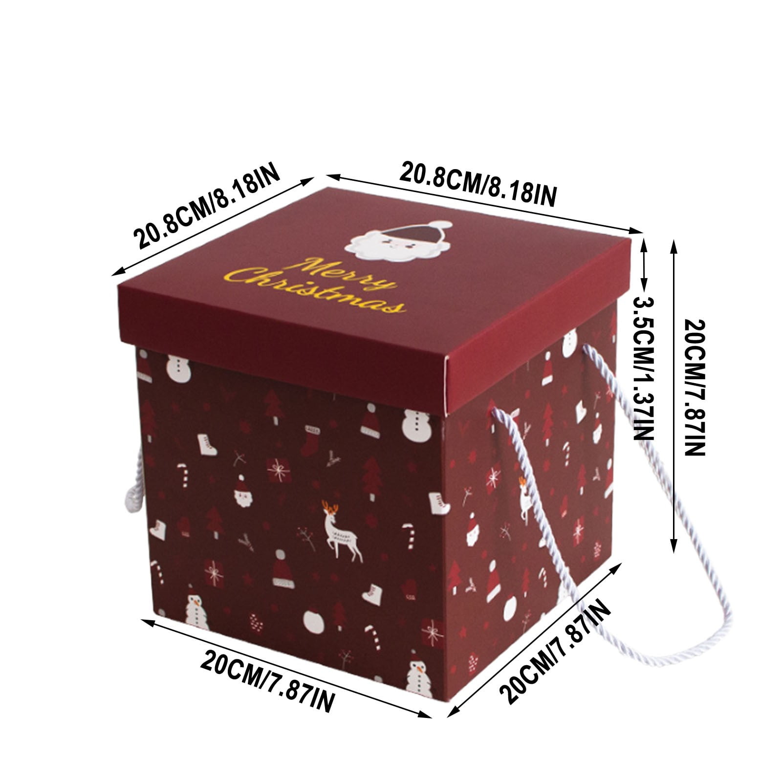 ZSBCMY Large Christmas Gift Box, Handheld Gift Box, Empty Candy Gift ...